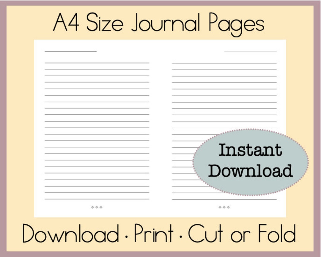 Lined Pages Download | A4 Size Journal Pages | A4 Size Lined Paper ...