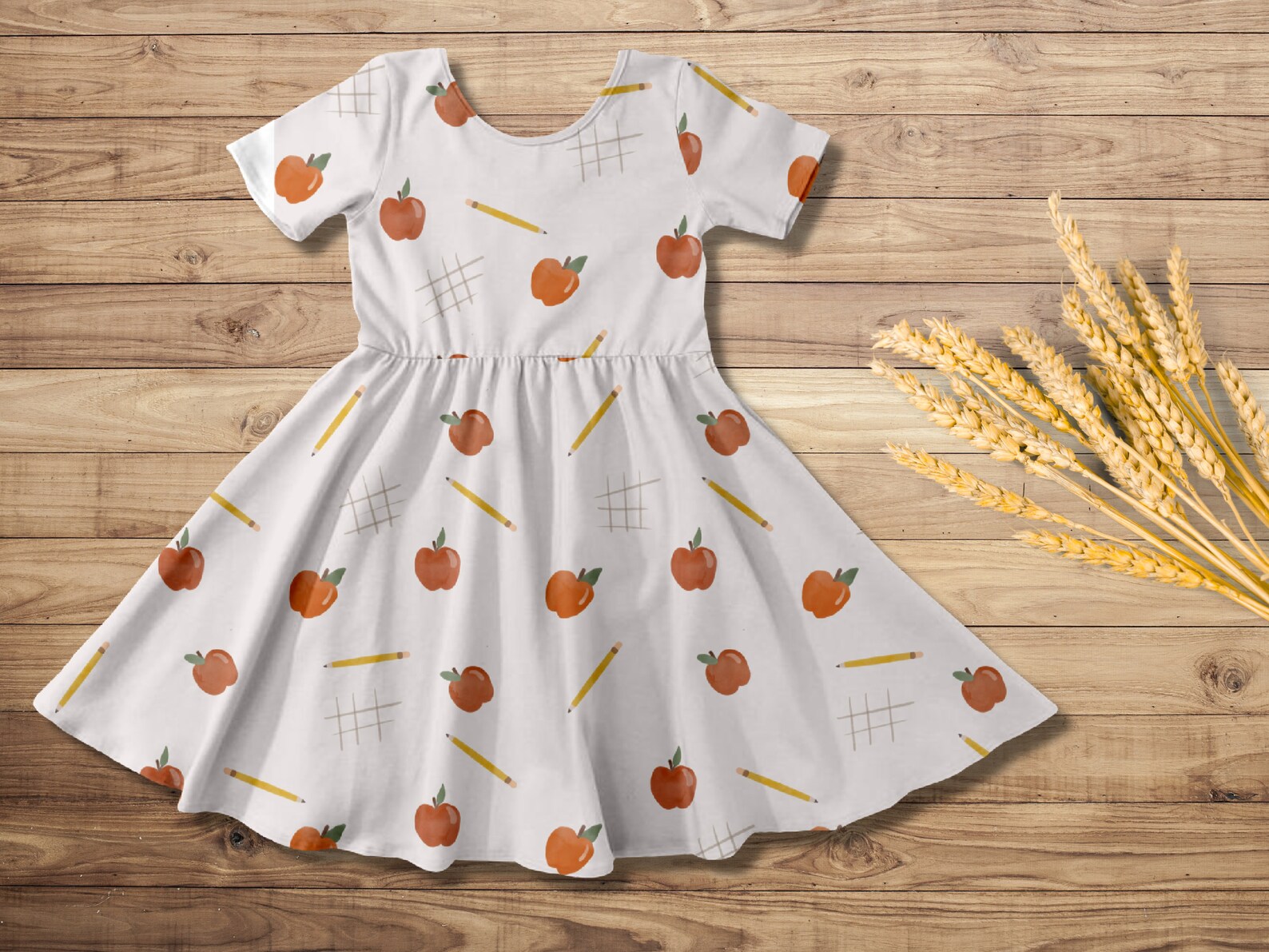 Back to School Seamless Digital File Fabric Apples Pattern Download ...