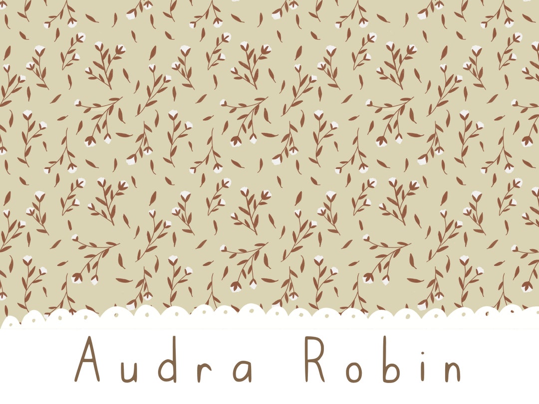 Cotton Stem Seamless Digital File Fabric Floral Pattern Download ...