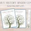 Family History Binder Cover | Genealogy Cover | Printable Cover Sheet ...