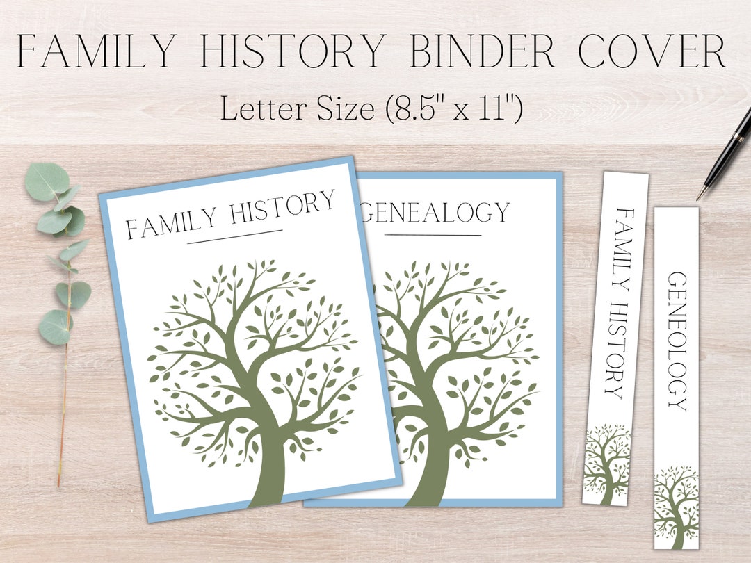 Family History Binder Cover | Genealogy Cover | Printable Cover Sheet ...