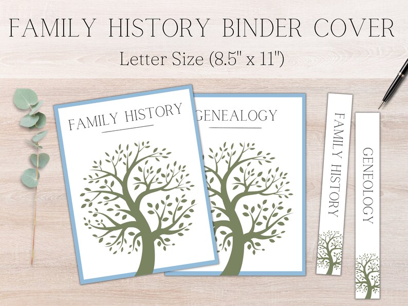 Family History Binder Cover | Genealogy Cover | Printable Cover Sheet ...
