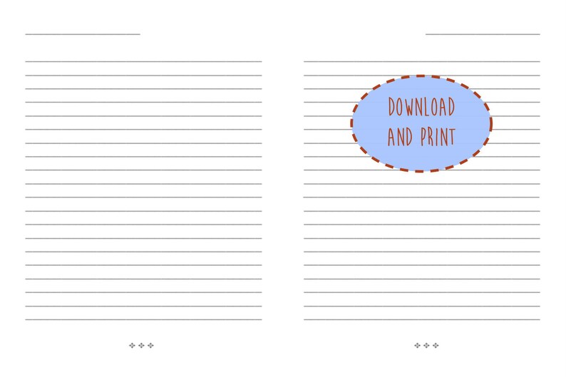 6x9 Lined Paper Instant Download 12x18 Journal Pages | Etsy