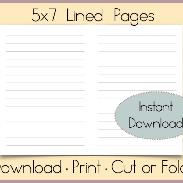 Lined Pages - Etsy