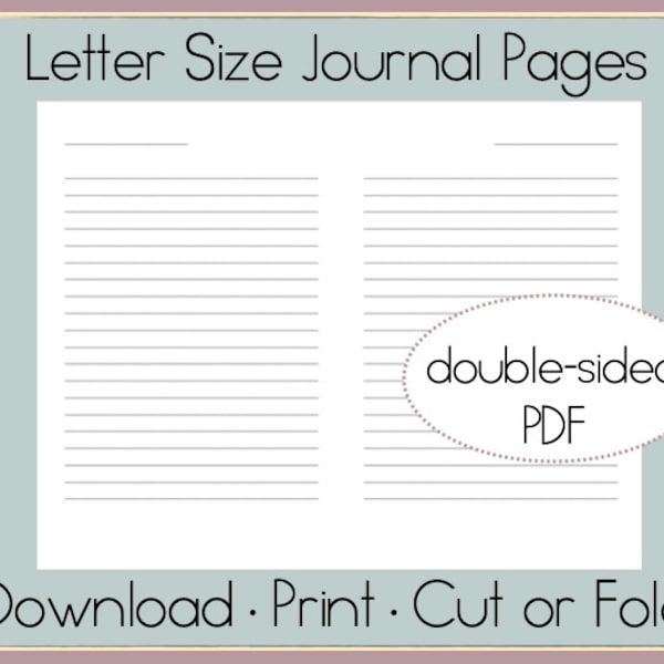 Lined Paper Journal - Etsy