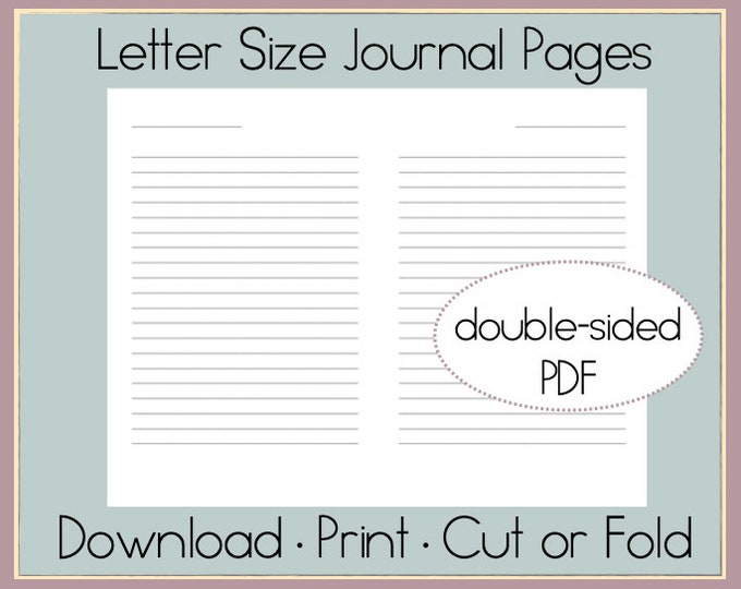 Lined Paper Printable, Printable Lined Paper, Lined Journal Pages ...