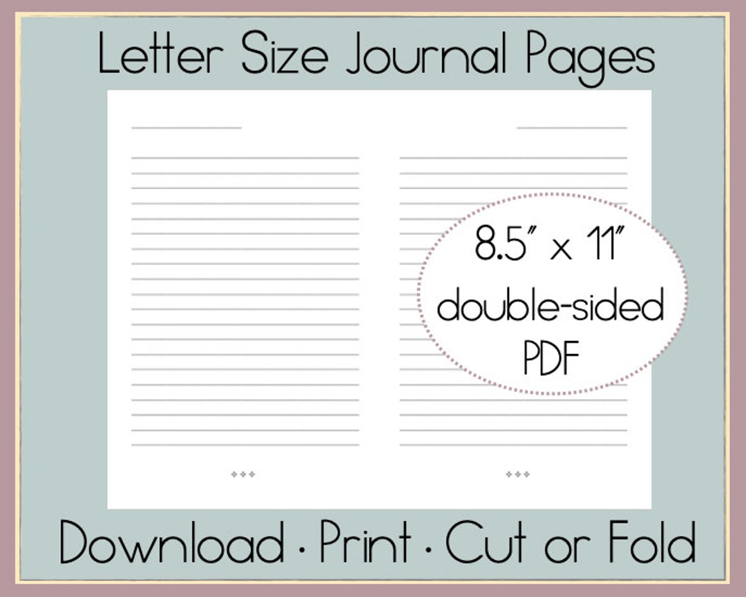 Lined Paper Instant Download | Letter Size | Journal Pages | Lined ...