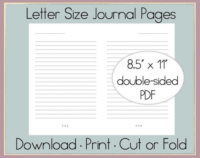Lined Paper Printable, Printable Lined Paper, Lined Journal Pages ...