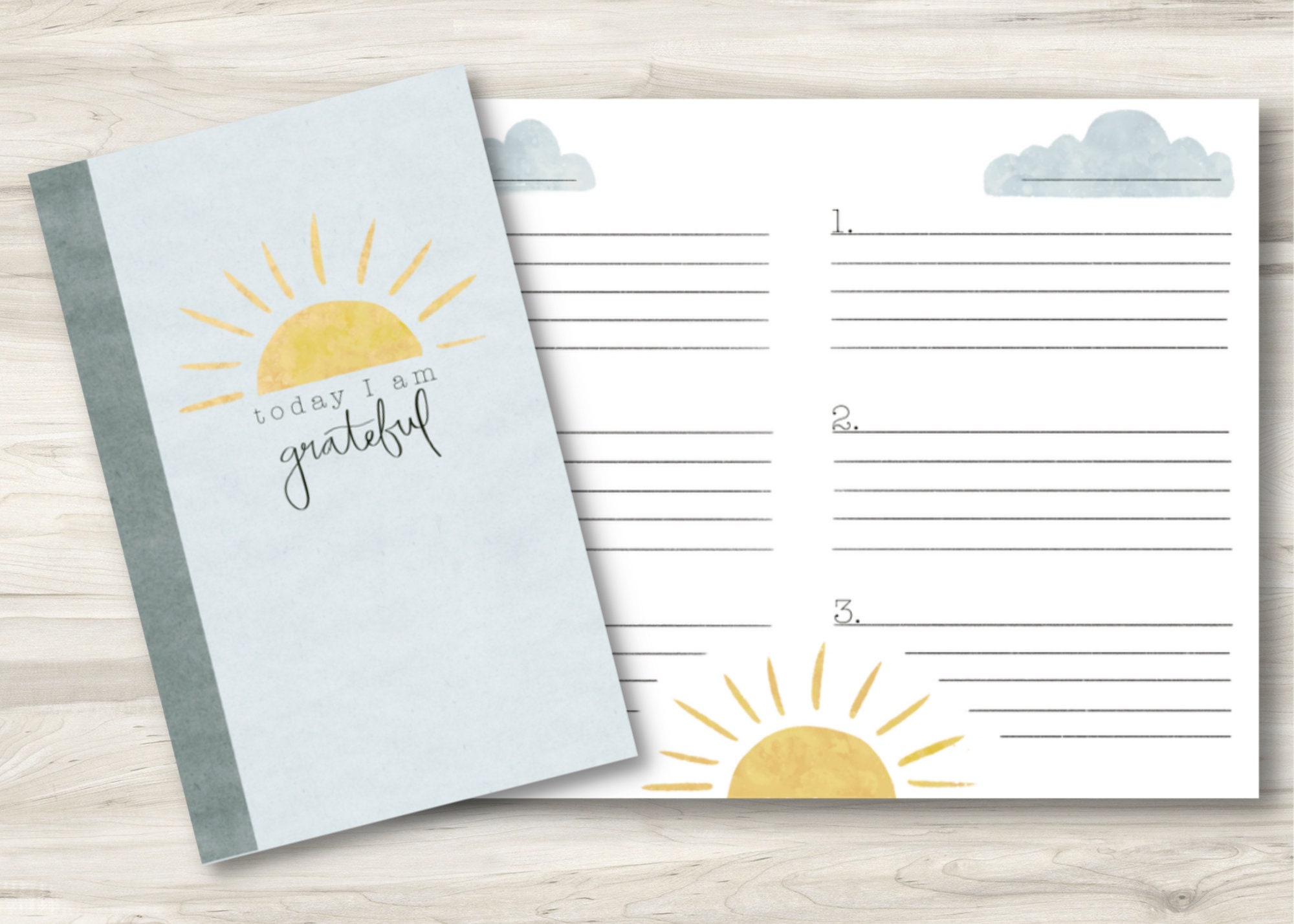 Printable Gratitude Journal Thankful Notebook Digital Download - Etsy