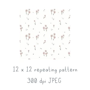 Pink Flower Seamless Digital File Fabric Floral Pattern Download ...