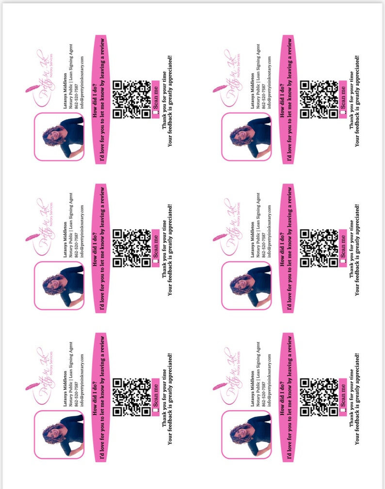 Notary Public Review Request Sticker Template | Google Review | QR Code ...