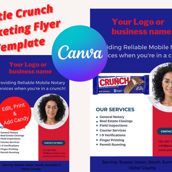 Nestle Crunch Template - Etsy
