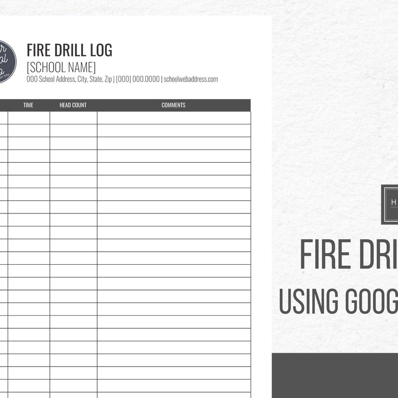 Fire Drill Log - Etsy