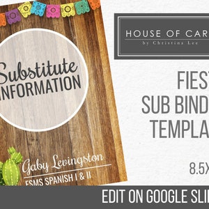 INSTANT DOWNLOAD: Fiesta Sub Binder Template Using Google Slides, Fun ...