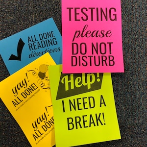 INSTANT DOWNLOAD: Testing Door Signs. State Testing Signs for Door ...