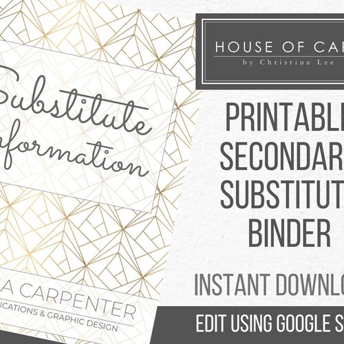 INSTANT DOWNLOAD: Sub Binder Template Using Google Slides - Etsy