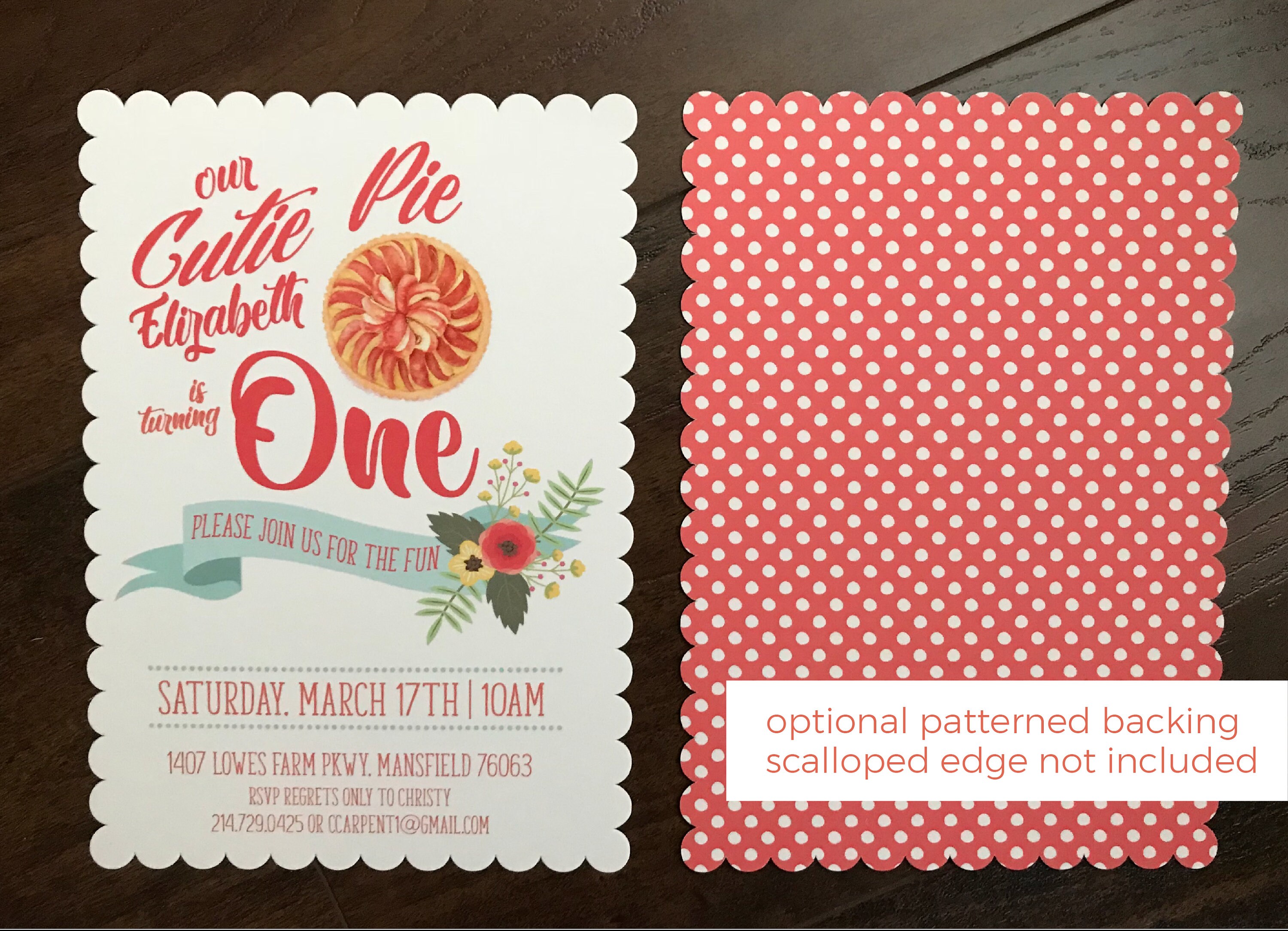 Cutie Pie Birthday Invitation Pie Themed Birthday Printable | Etsy