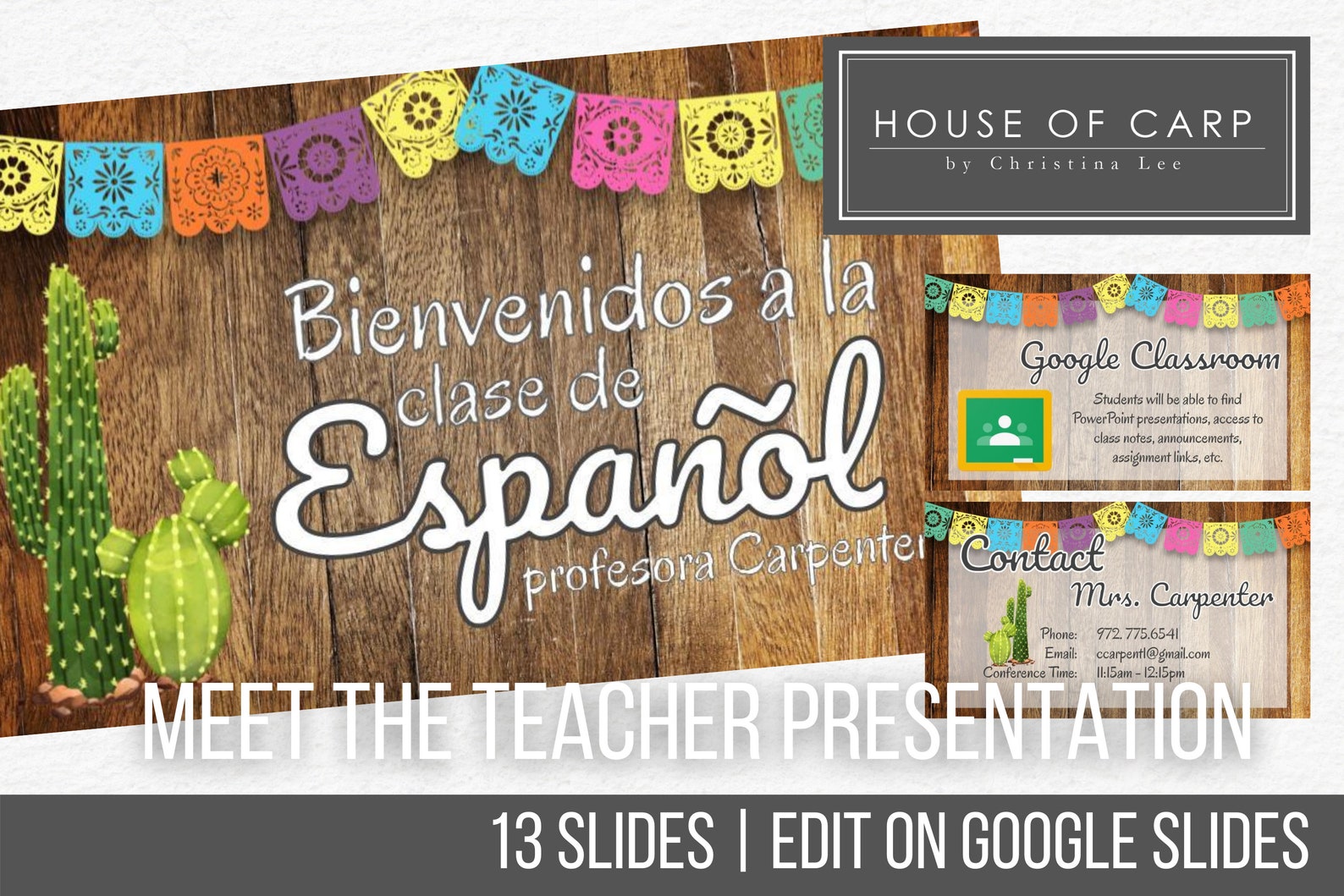 Virtual Meet the Teacher Presentation, Fiesta Presentation, Google ...