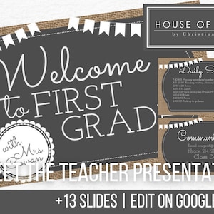 Virtual Meet the Teacher Presentation, Burlap Presentation, Google ...