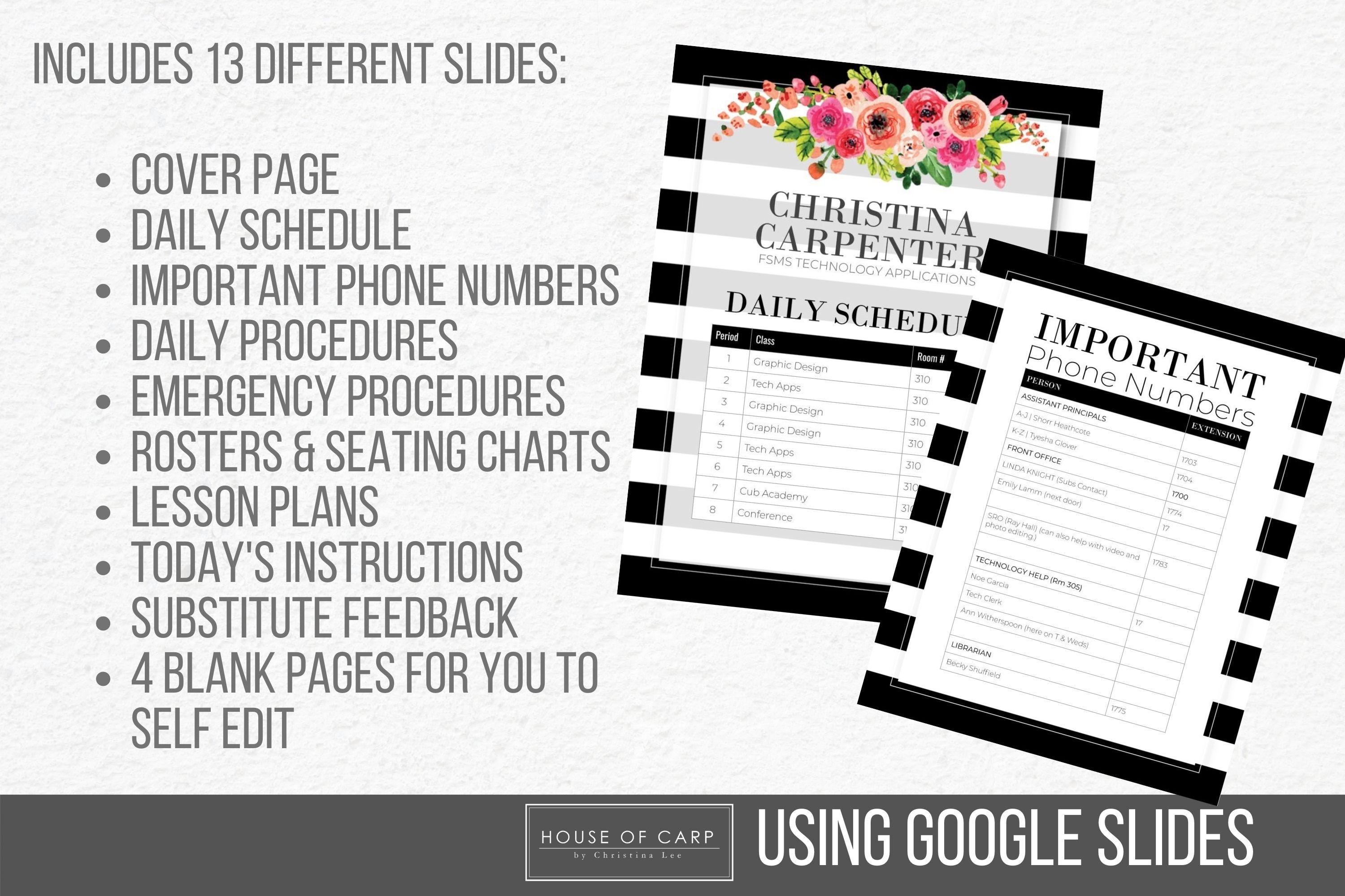 Sub Binder Template Using Google Slides - Etsy