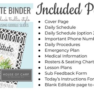 Sub Binder Template Using Google Slides - Etsy