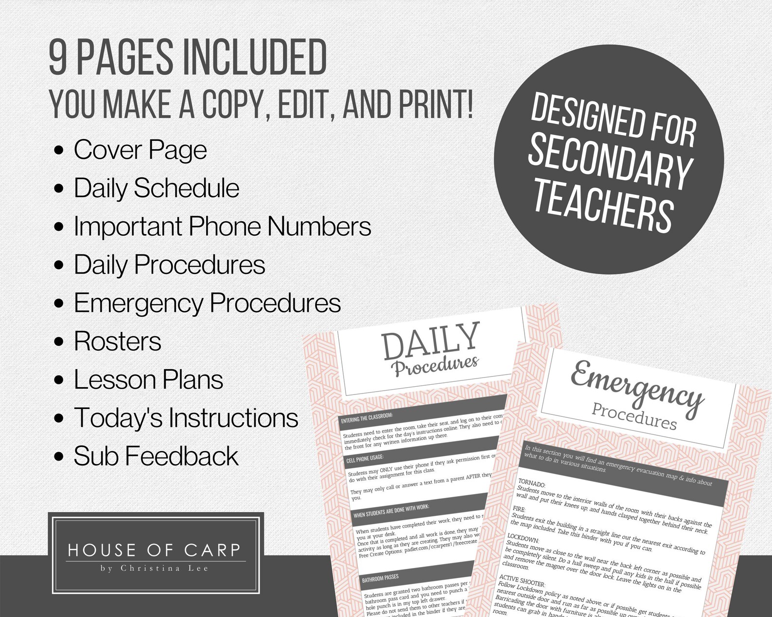 Sub Binder Template Using Google Slides - Etsy