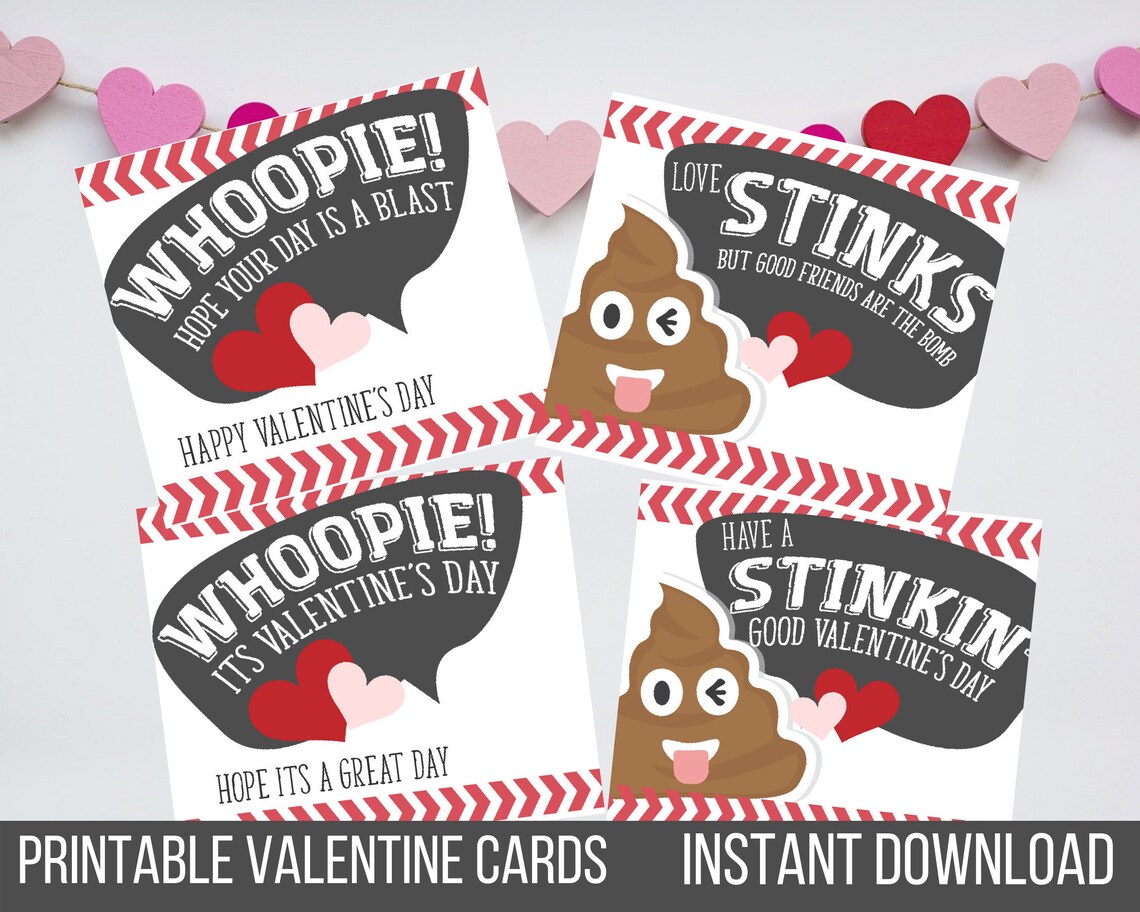 Whoopie Cushion Valentine Printable Funny Valentine Printables - Etsy