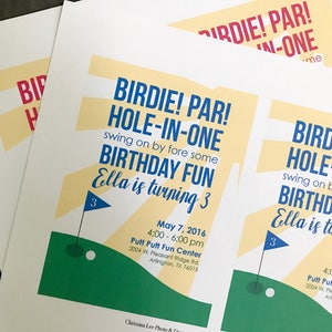 Mini Golf Birthday Invite PDF Printable - Etsy
