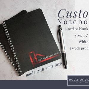 Custom Notebook With Your Logo - Etsy