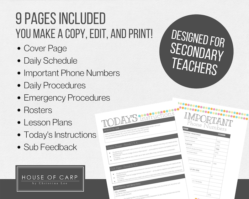 Sub Binder Template Using Google Slides - Etsy