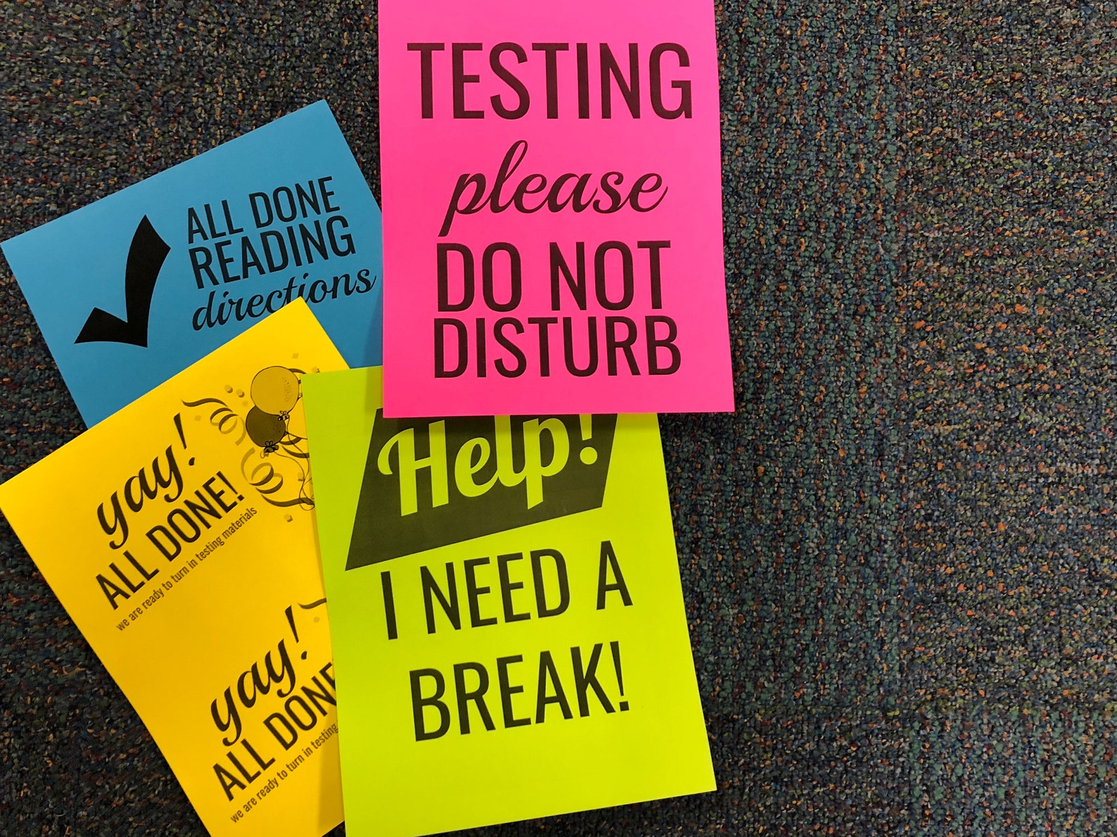 INSTANT DOWNLOAD: Testing Door Signs. State Testing Signs for Door ...