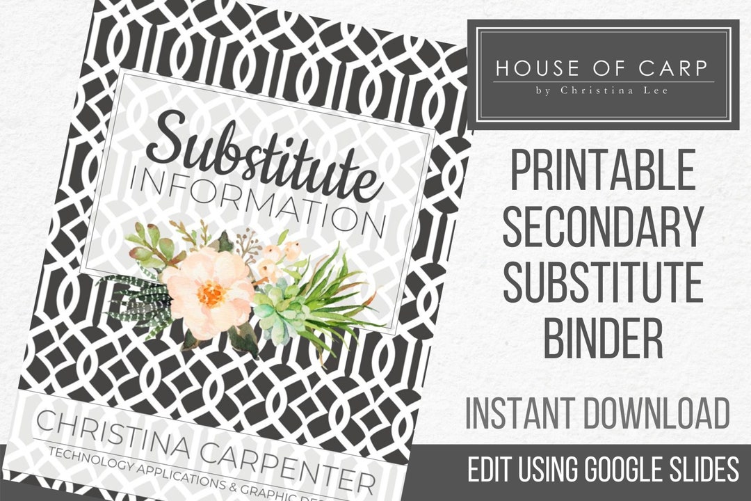 Sub Binder Template Using Google Slides - Etsy