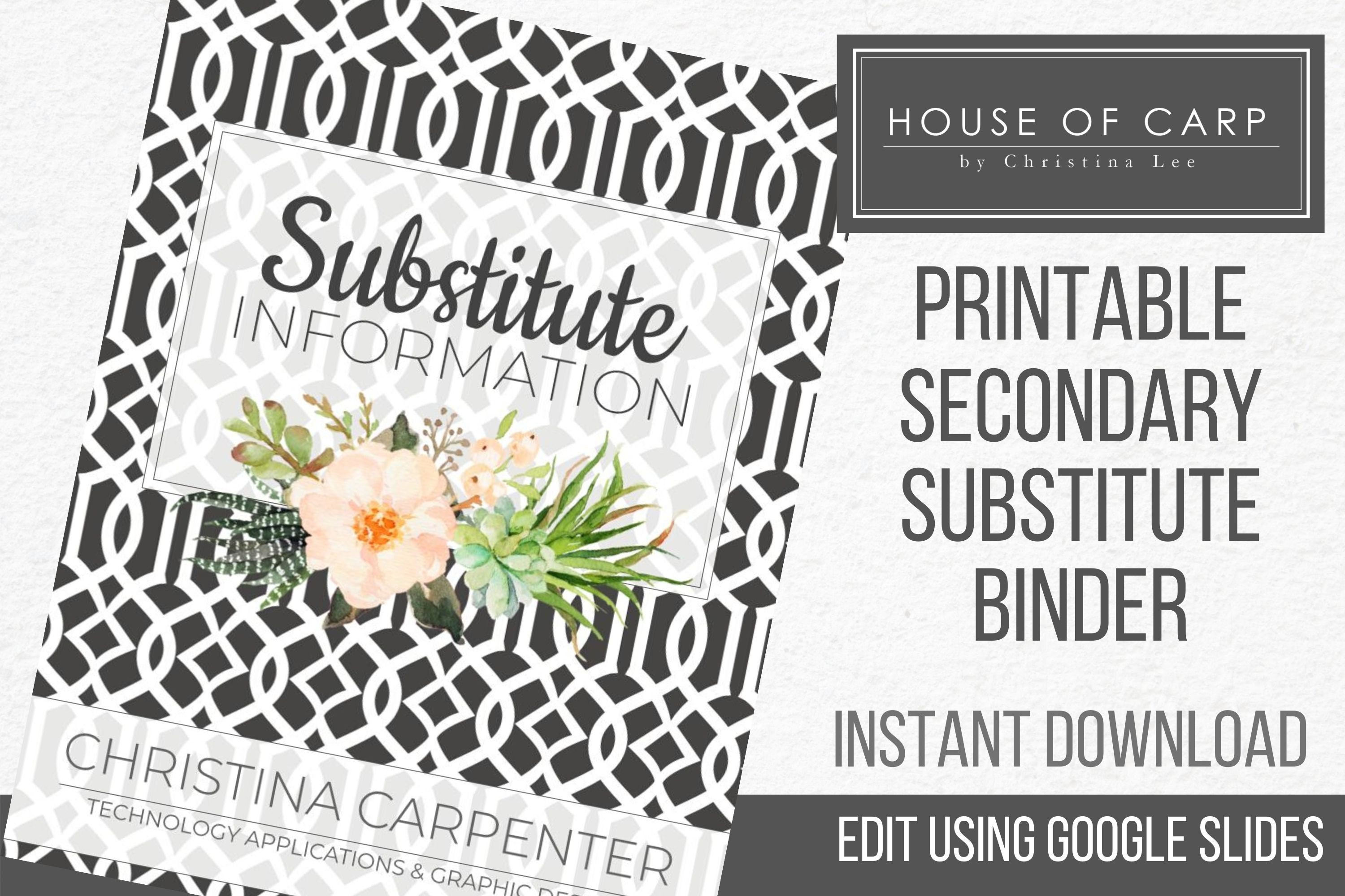 Sub Binder Template Using Google Slides - Etsy