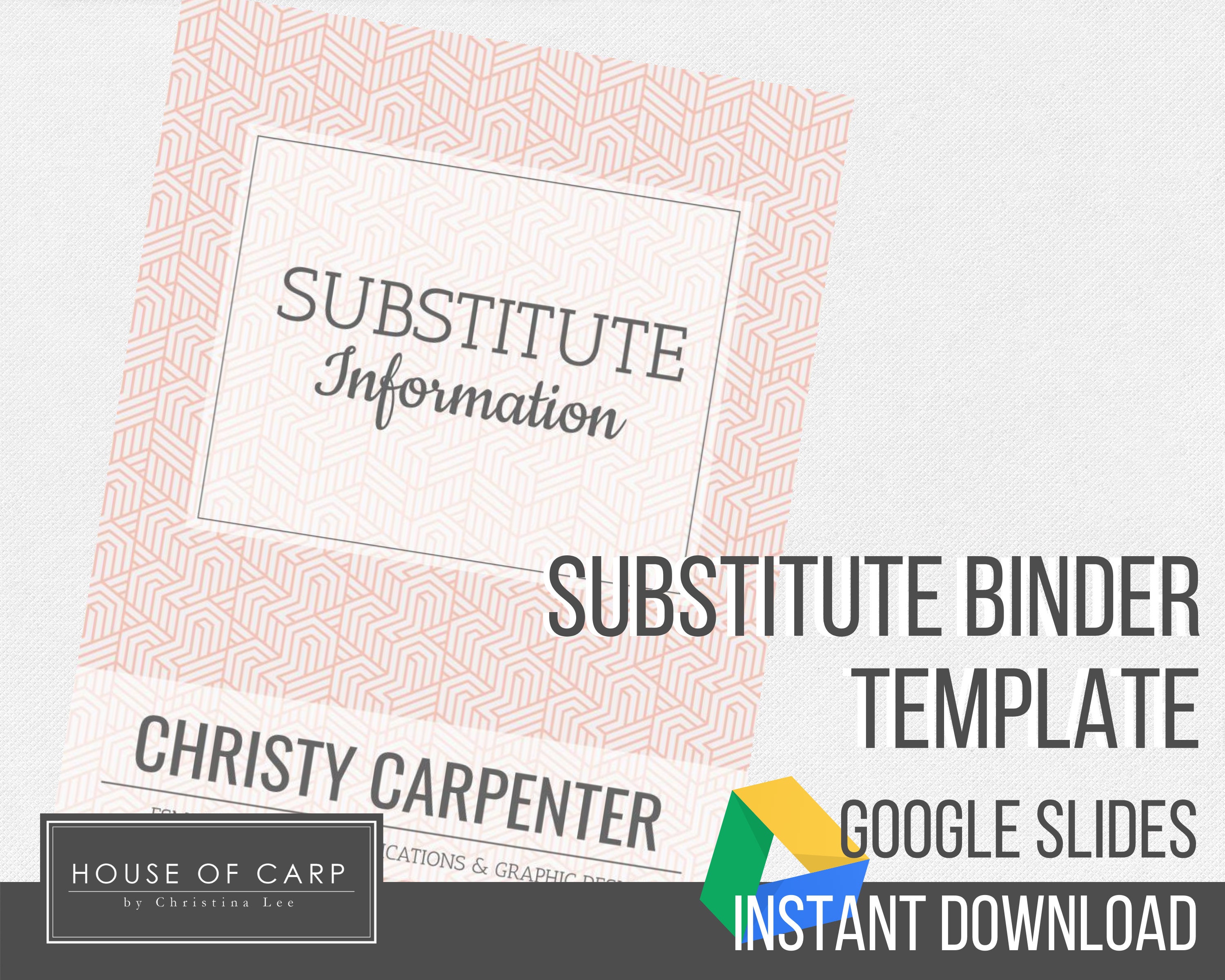 Sub Binder Template Using Google Slides - Etsy