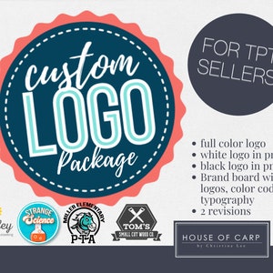 TPT Logo - Custom Designed Logo Package, Professional Logo Design - Etsy
