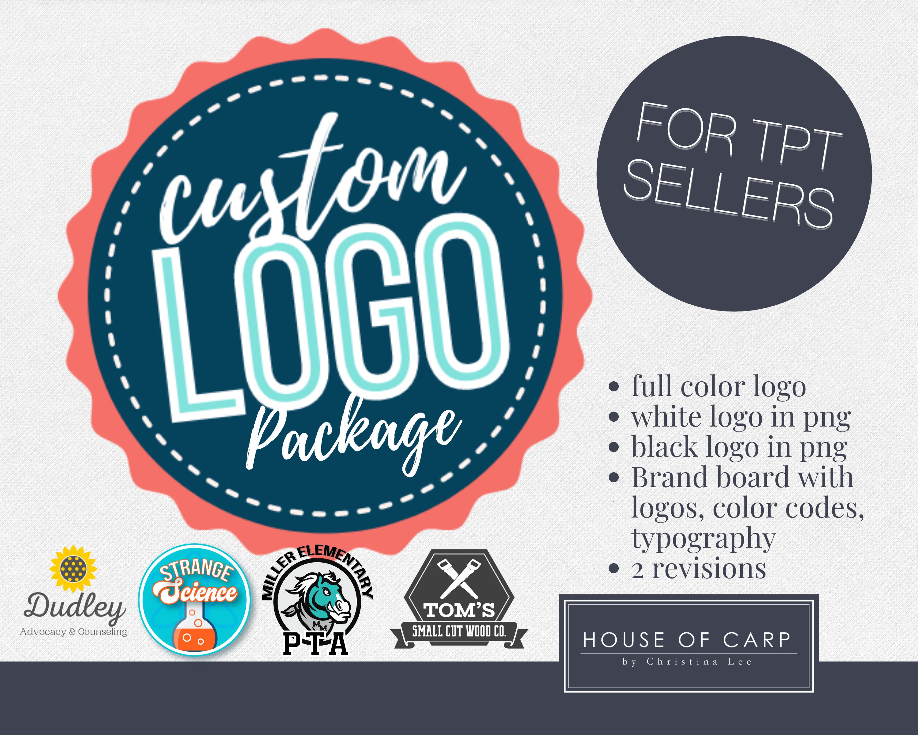 TPT Logo - Custom Designed Logo Package, Professional Logo Design - Etsy