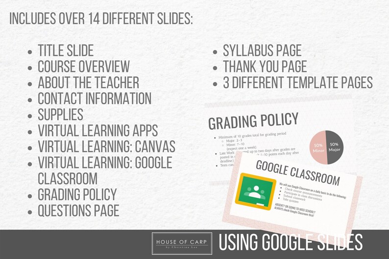 Virtual Meet the Teacher Presentation, Back to School Slides, Google ...