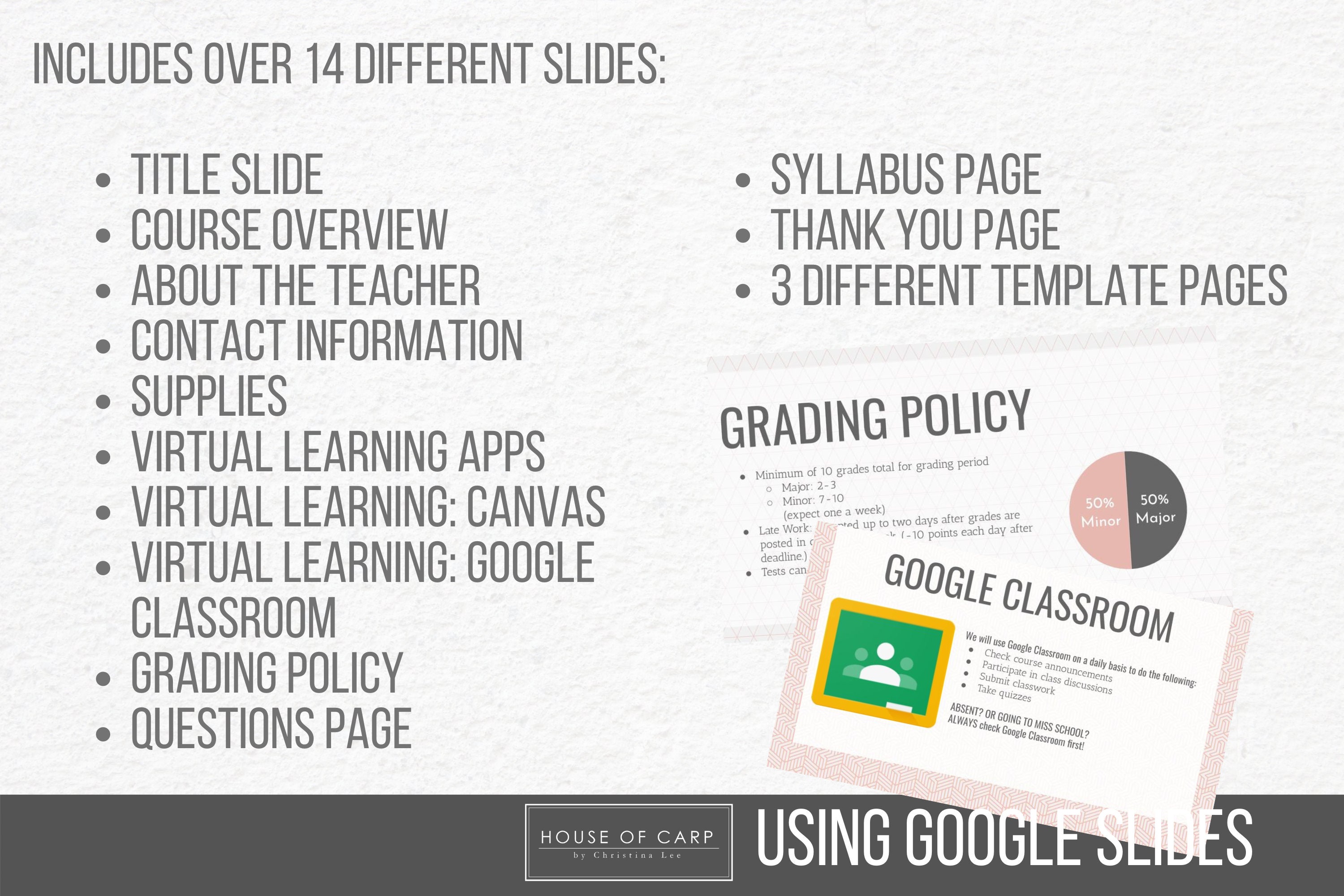 Virtual Meet the Teacher Presentation, Back to School Slides, Google ...
