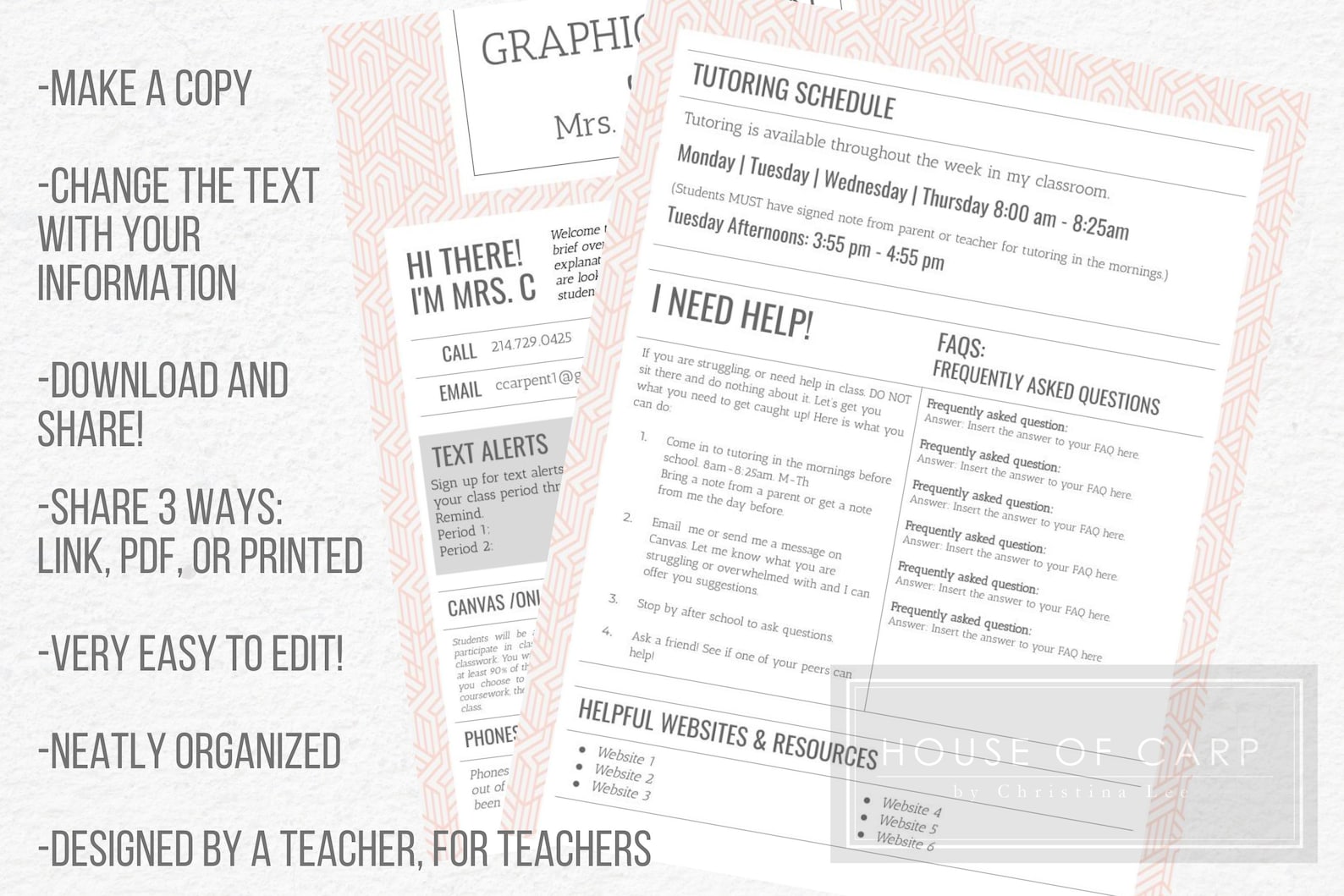 Editable Class Syllabus, Visual Syllabus Template, Templates for ...