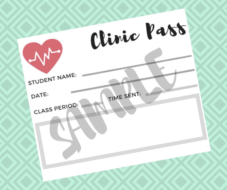 Nurse's Pass Clinic Pass Digital Download Printable | Etsy