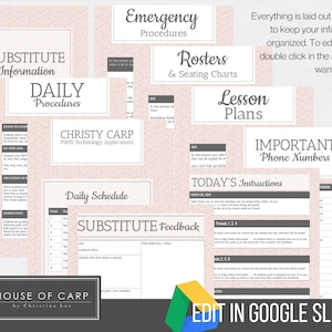 Sub Binder Template Using Google Slides - Etsy