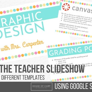 Virtual Meet the Teacher Presentation, Back to School Slides, Google ...