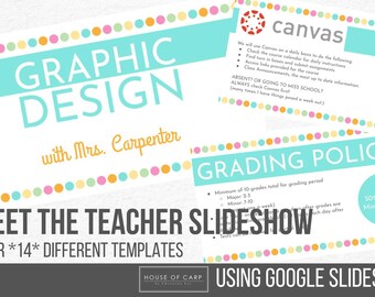 Virtual Meet the Teacher Presentation Back to School Slides | Etsy