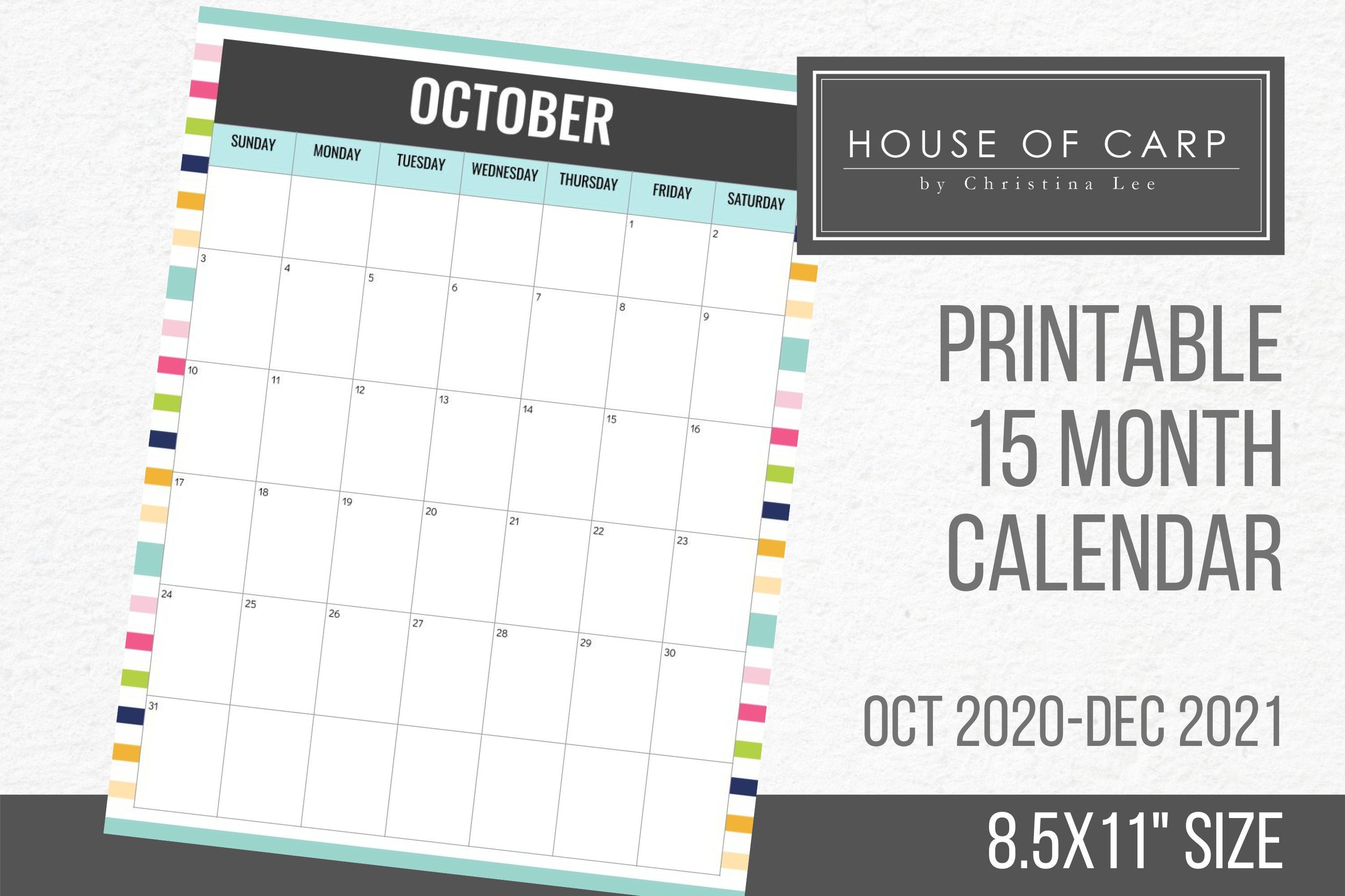 Printable Calendar, Calendar on Google Slides, Editable Calendar ...