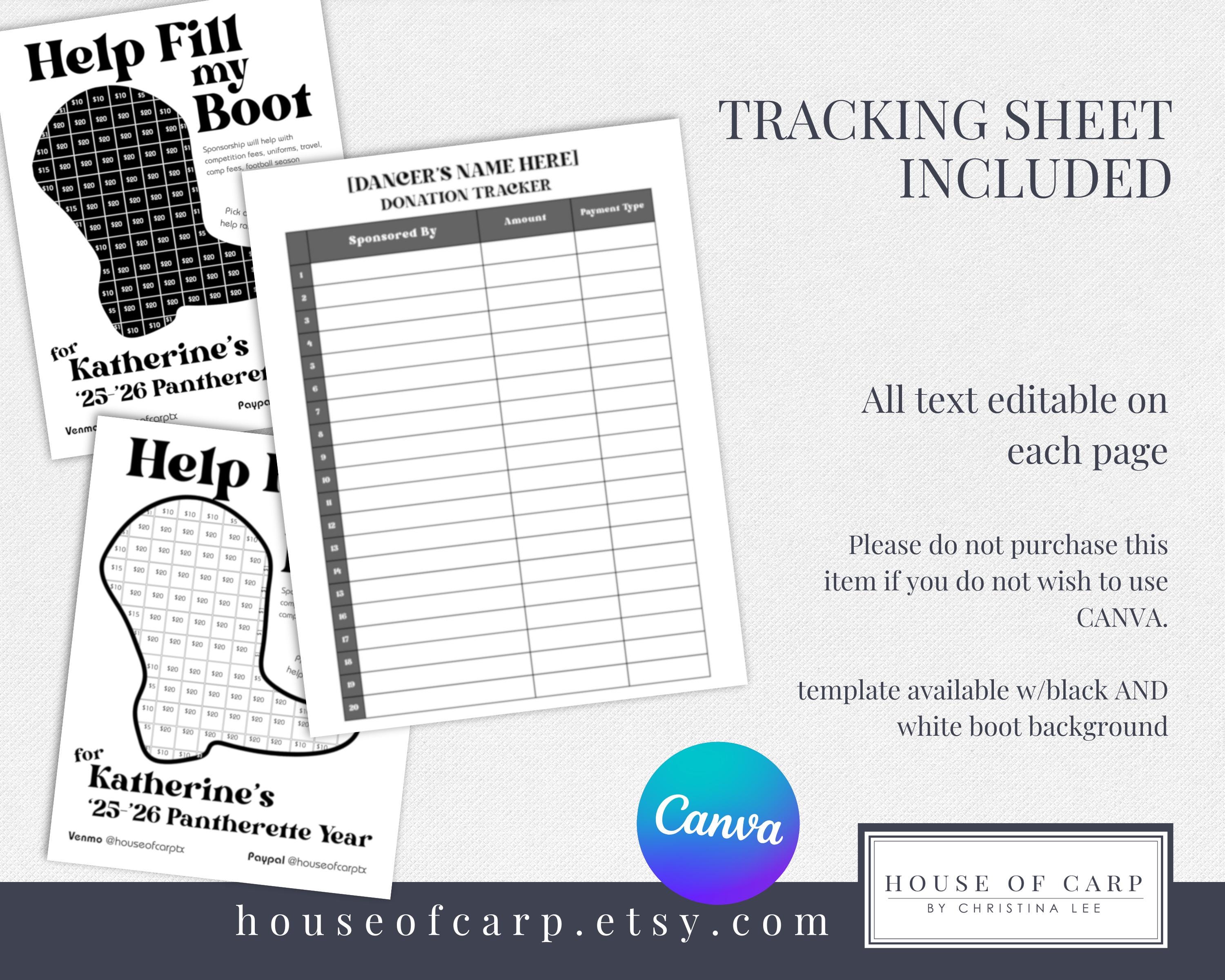 Drill Team Fill Boot Fundraising Template, Dance Team Fundraising ...