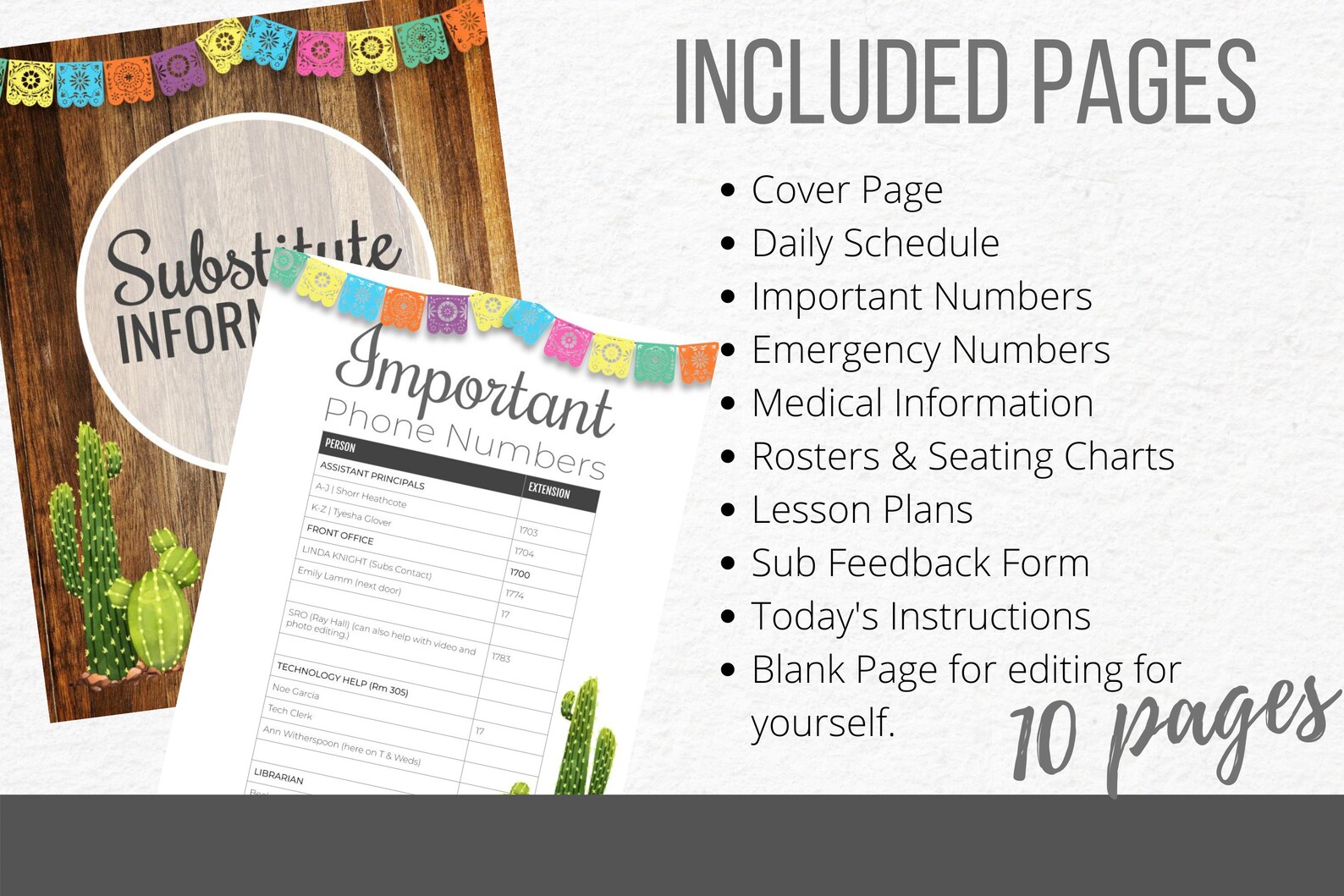 INSTANT DOWNLOAD: Fiesta Sub Binder Template Using Google | Etsy