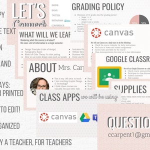 Virtual Meet the Teacher Presentation, Back to School Slides, Google ...