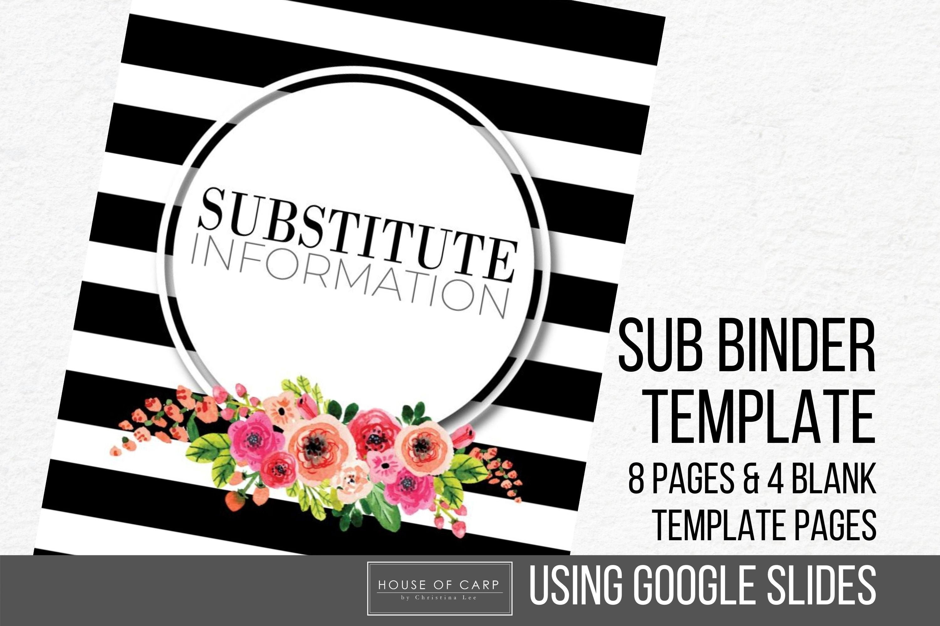 Sub Binder Template Using Google Slides - Etsy