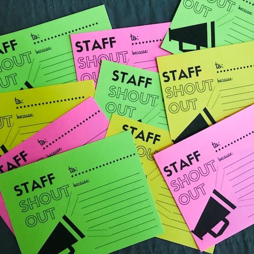 Staff Shout Out Digital Printable - Etsy