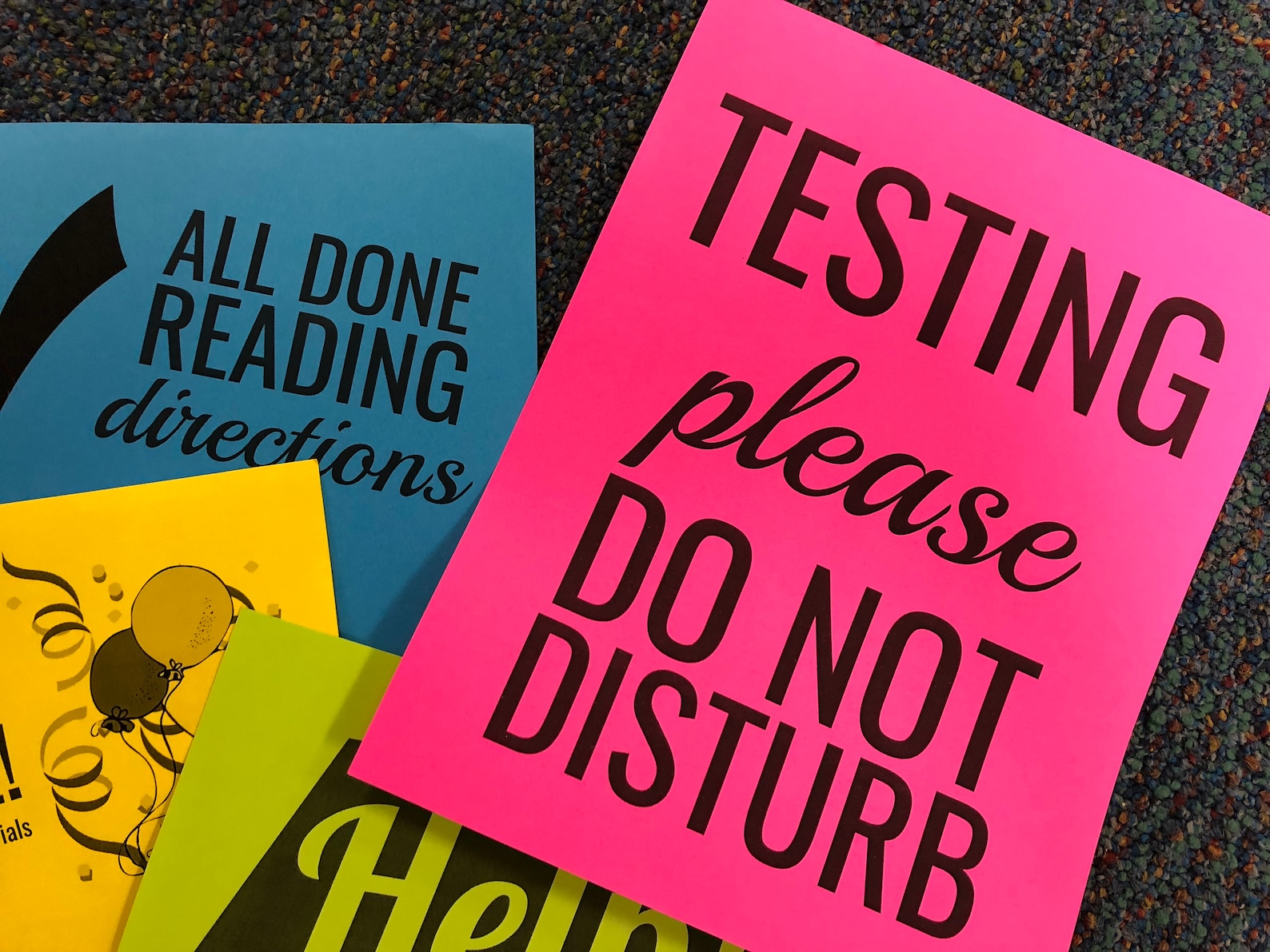 INSTANT DOWNLOAD: Testing Door Signs. State Testing Signs for Door ...